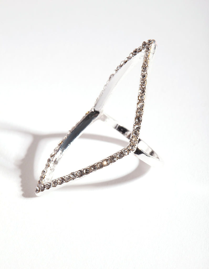 Silver Open Diamond Ring - Lovisa