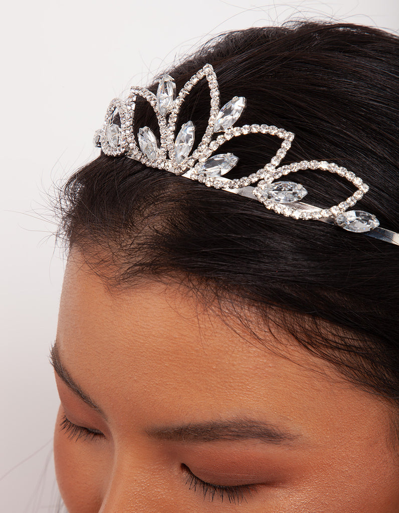 Silver Diamante Stone Tiara - Lovisa
