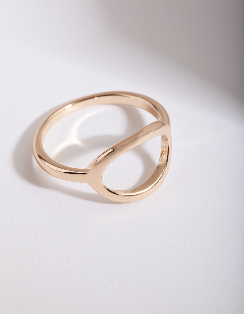 Gold Open Oval Ring - Lovisa