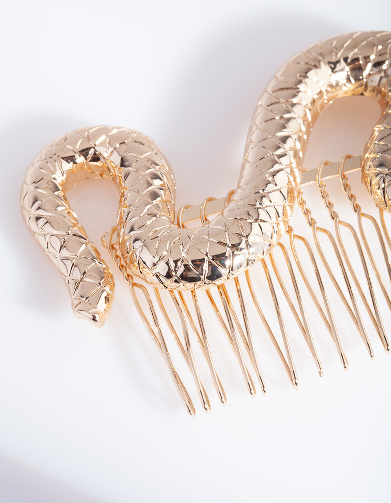 Gold Snake Hair Comb - Lovisa
