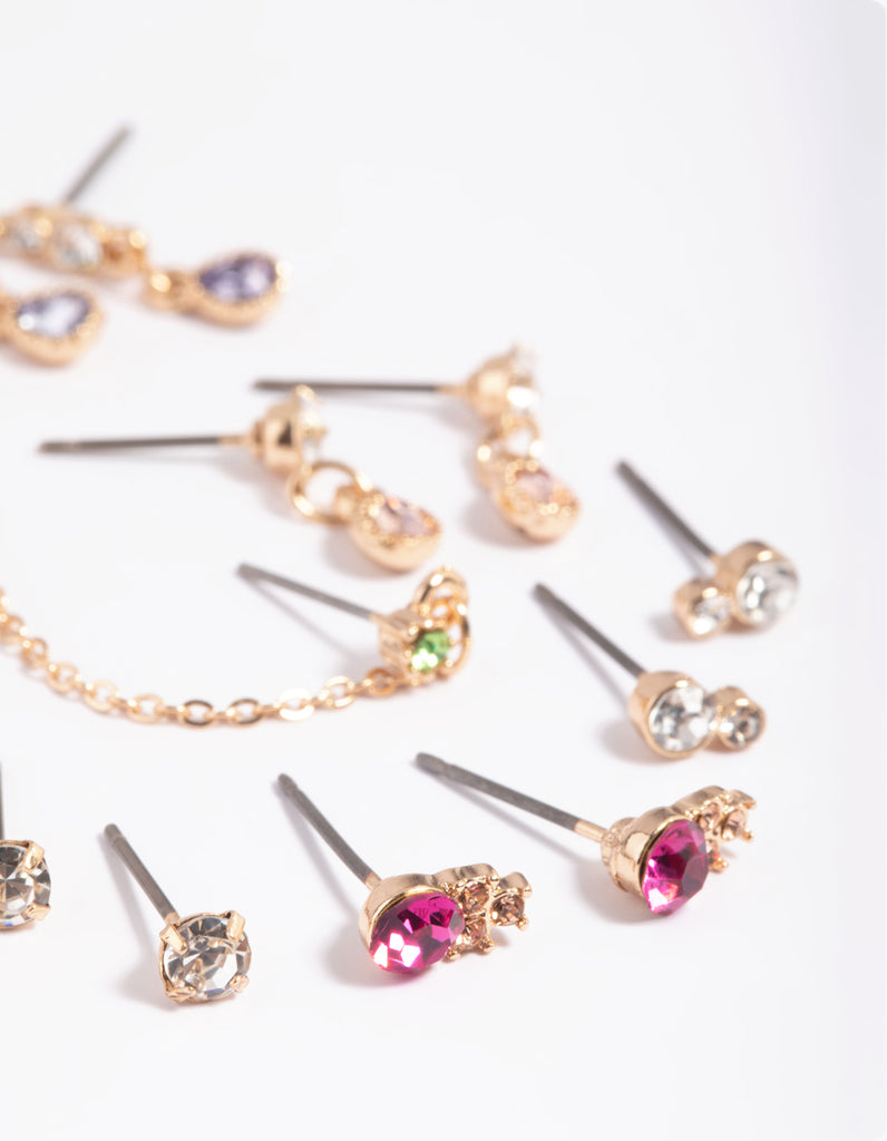 Colourful Mixed Earring Stack 6-Pack - Lovisa