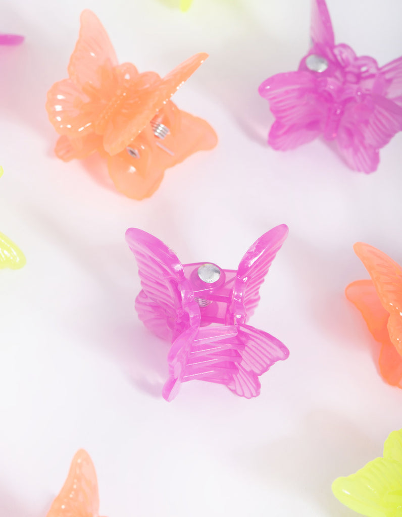 Kids Fluro Butterfly Claw Pouch - Lovisa