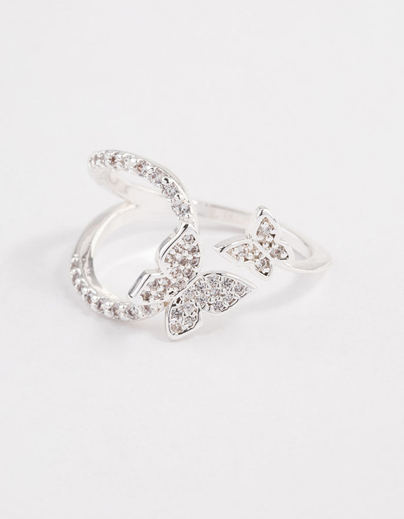 Silver Flying Butterfly Ring - Lovisa