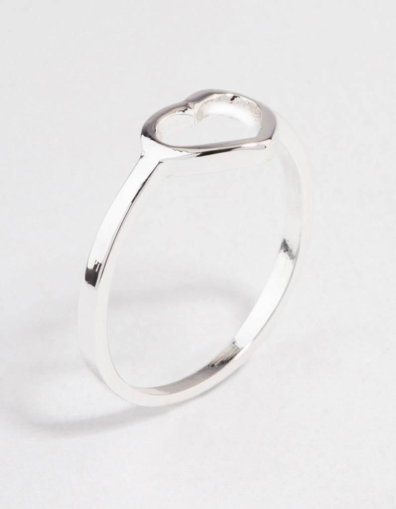 Silver Open Heart Ring - Lovisa