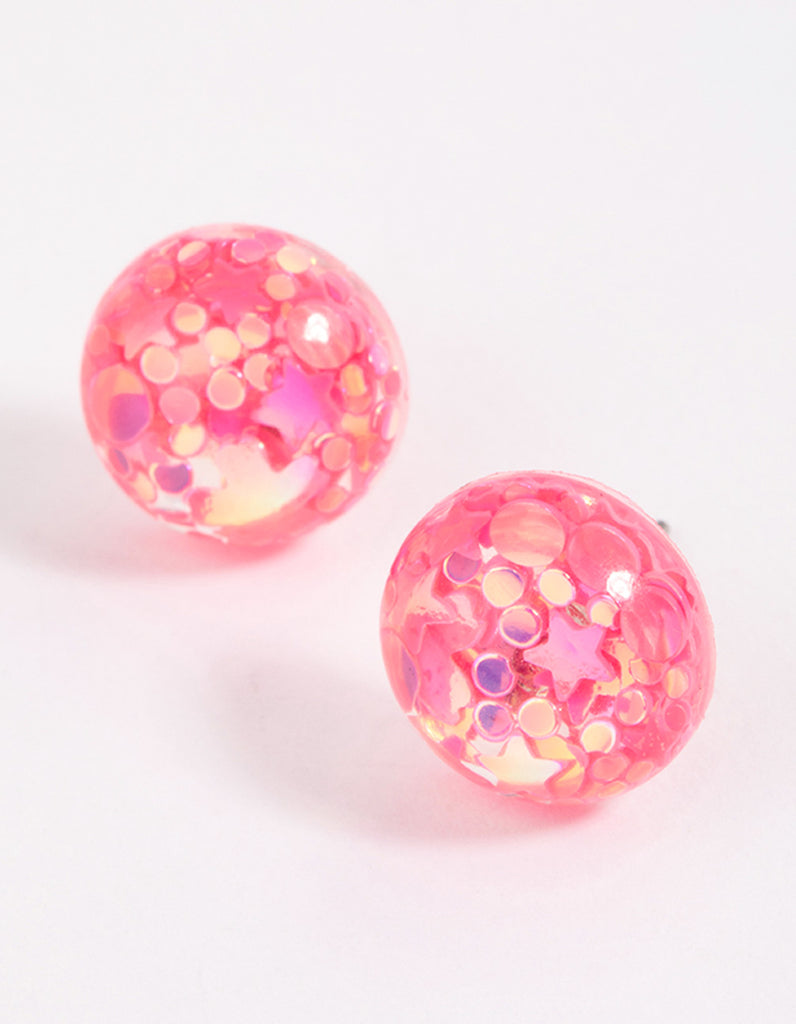 Pink Resin Petals Stud Earrings - Lovisa