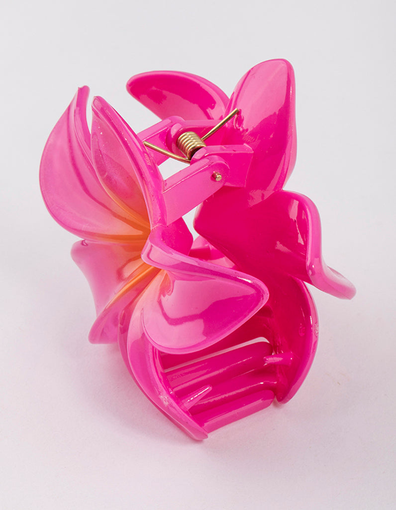 Acrylic Pink Tropical Flower Claw Clip - Lovisa