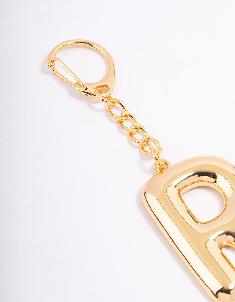 Gold Plated Letter R Key Chain - Lovisa