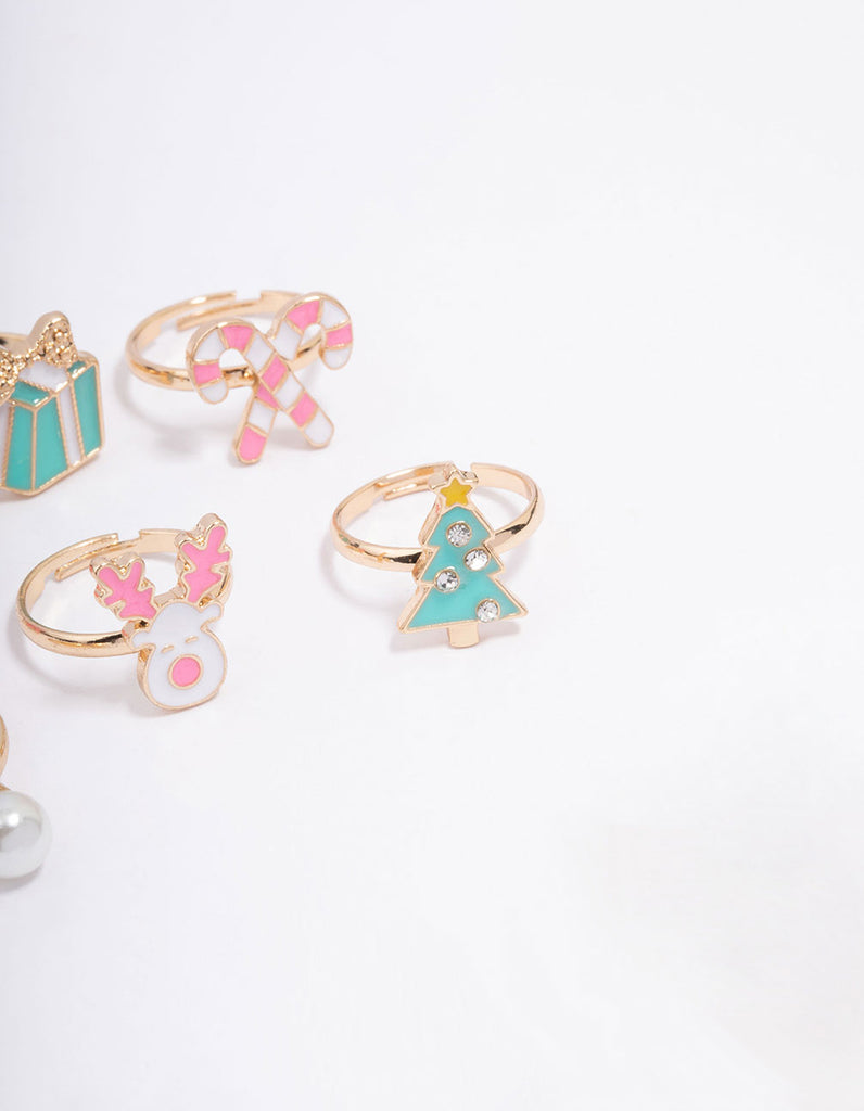 Kids Christmas Gingerbread Ring 6-Pack - Lovisa