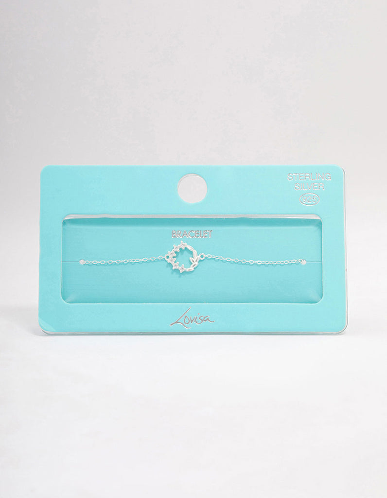 Sterling Silver Circular Leaf Bracelet Lovisa