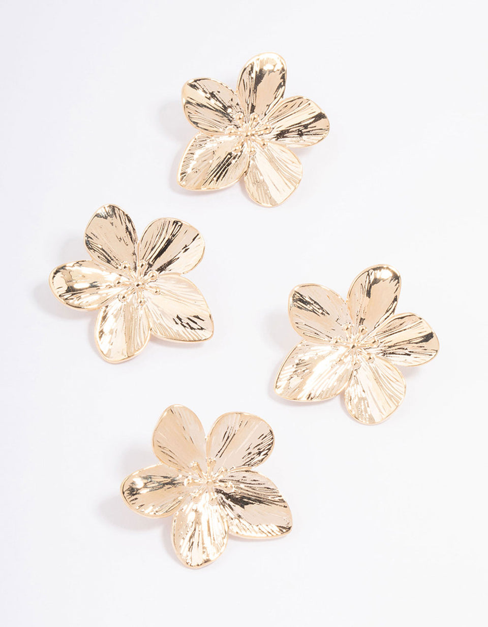 Gold Detail Flower Hair Clip 4-Pack - Lovisa