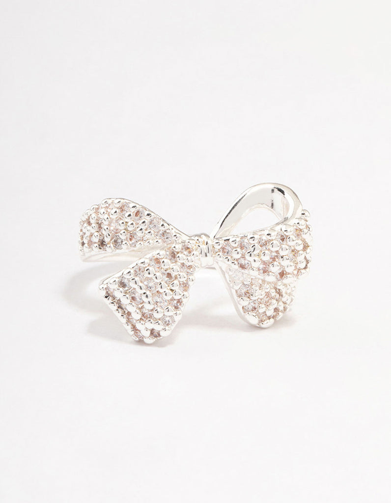 Silver Plated Precious Bow Ring - Lovisa