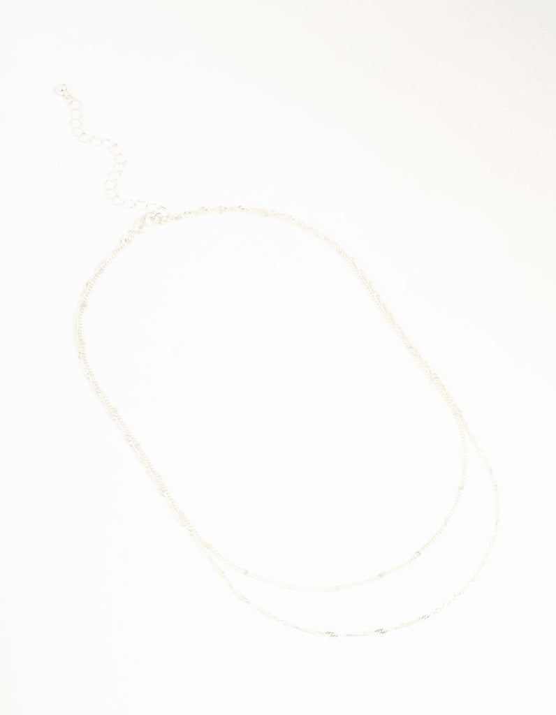 Silver Rope Layered Chain Necklace - Lovisa