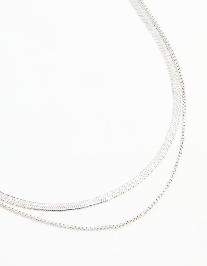 Waterproof Stainless Steel Chain Layered Necklace - Lovisa