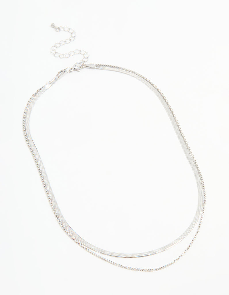 Waterproof Stainless Steel Chain Layered Necklace - Lovisa