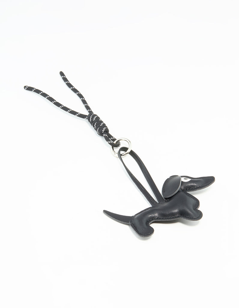 Black PU Leather Sausage Dog Key Chain - Lovisa