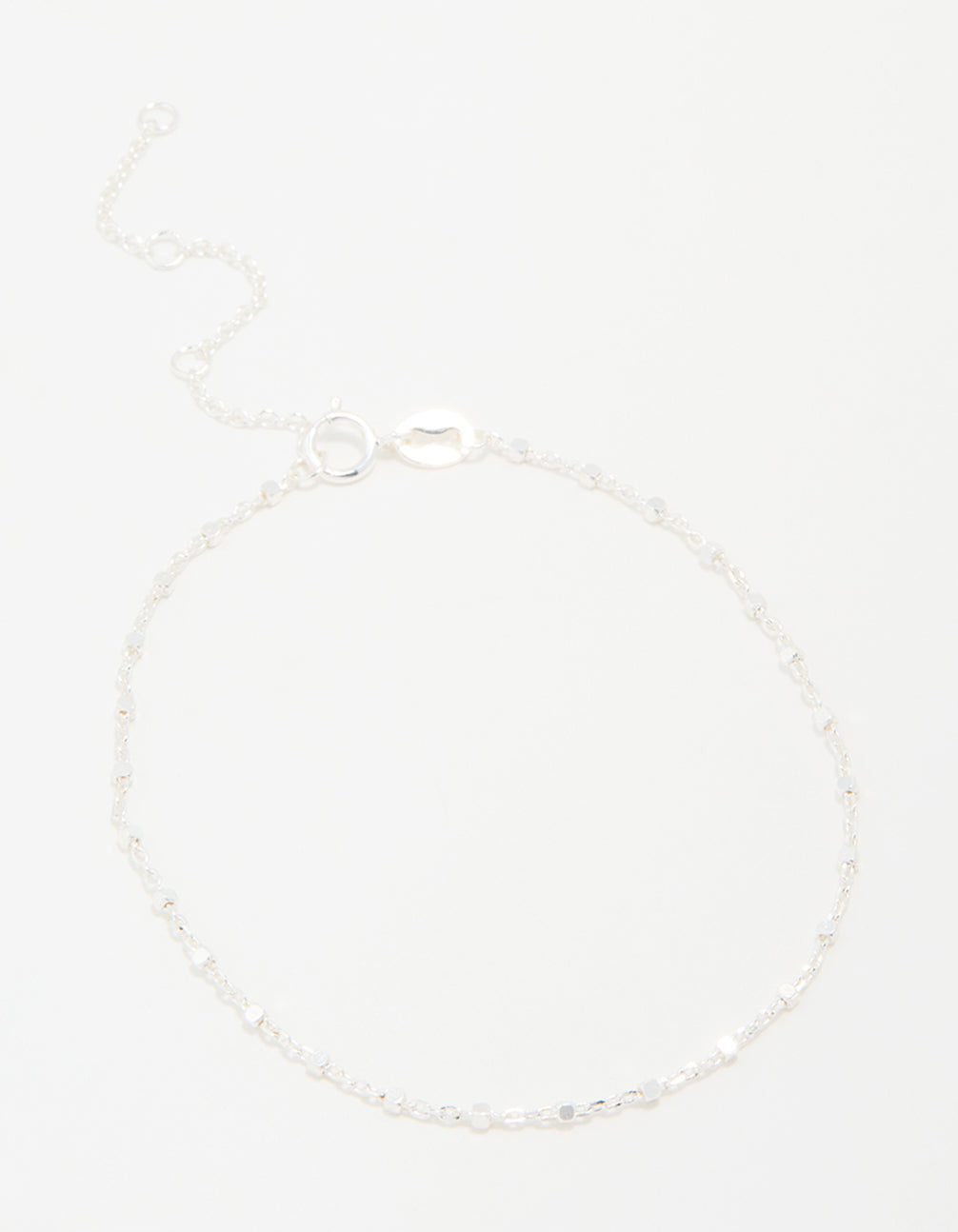 Sterling Silver Cube Chain Bracelet - Lovisa