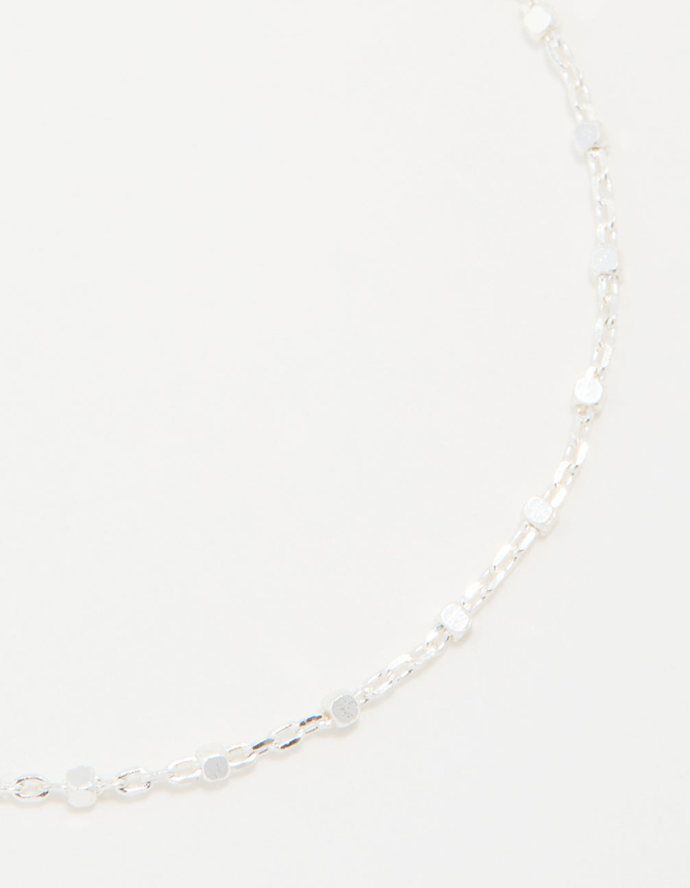 Sterling Silver Cube Chain Bracelet - Lovisa