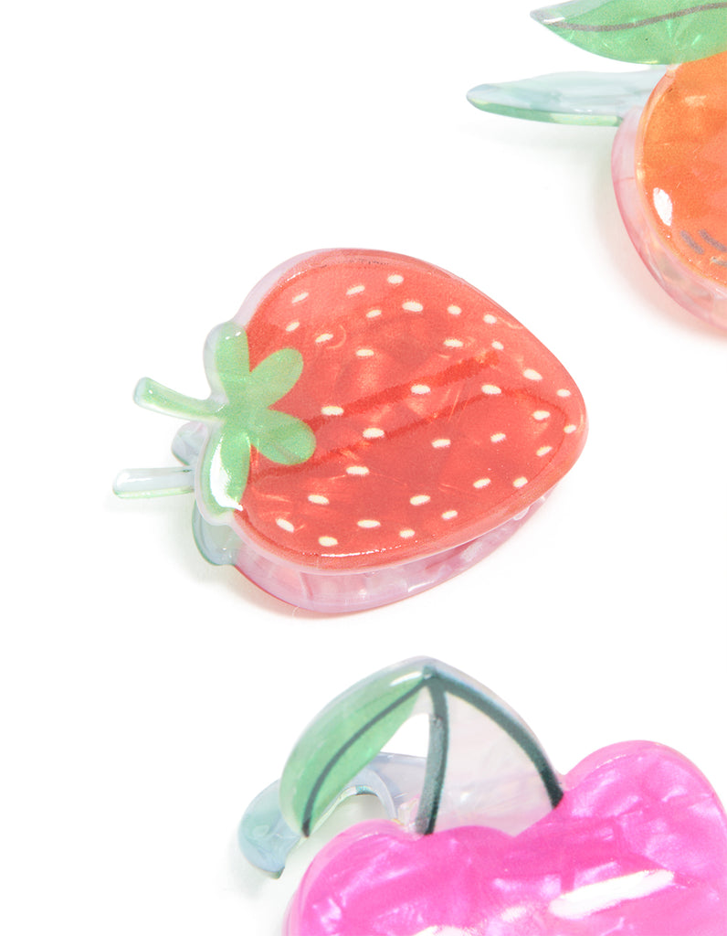 Acrylic Mini Fruit Claw Clips 4-Pack - Lovisa