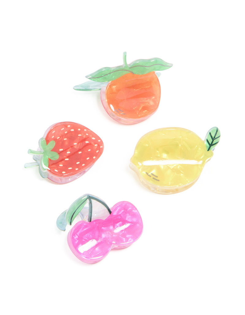 Acrylic Mini Fruit Claw Clips 4-Pack - Lovisa