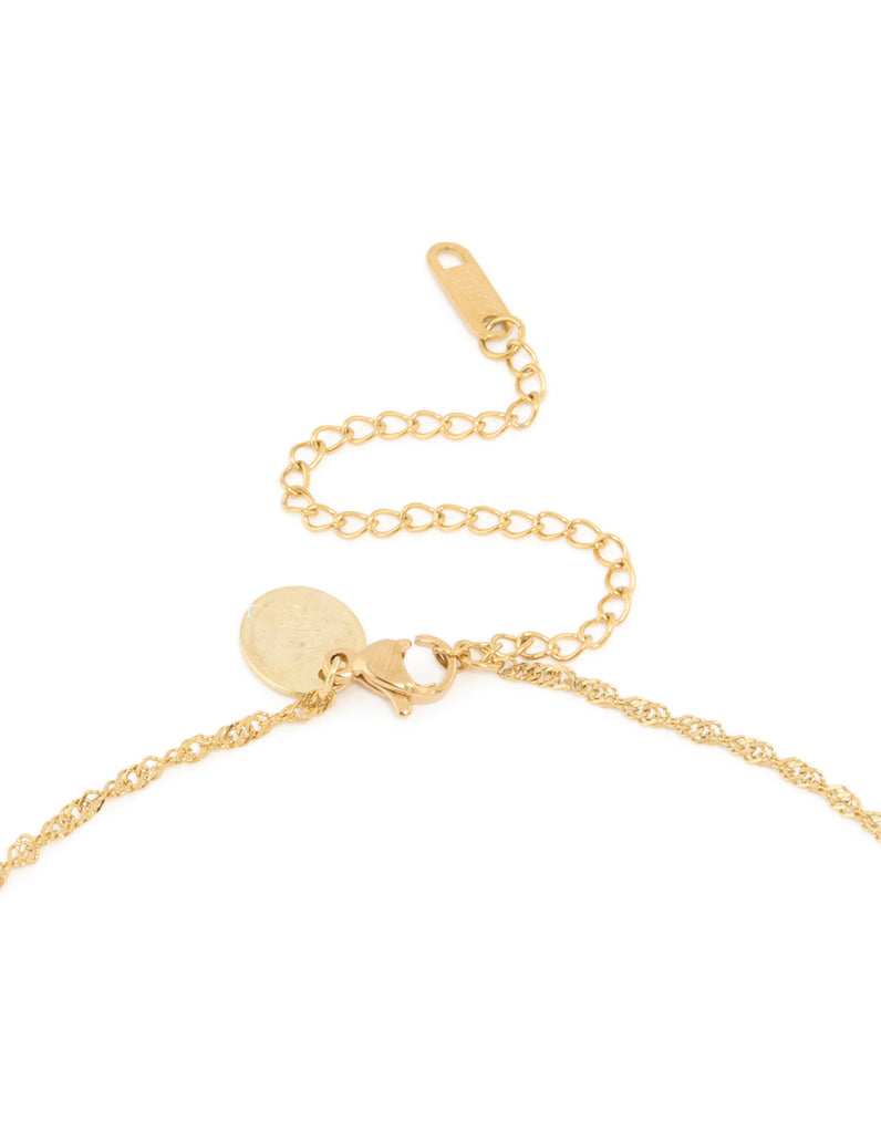 Waterproof Gold Plated Stainless Steel Cancer Tab Necklace - Lovisa