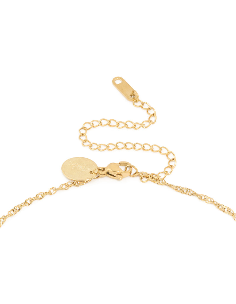 Waterproof Gold Plated Stainless Steel Virgo Tab Necklace - Lovisa