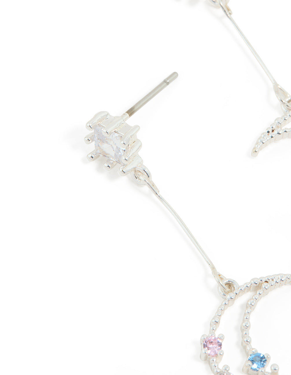 Silver Plated Moon Drop Earrings - Lovisa