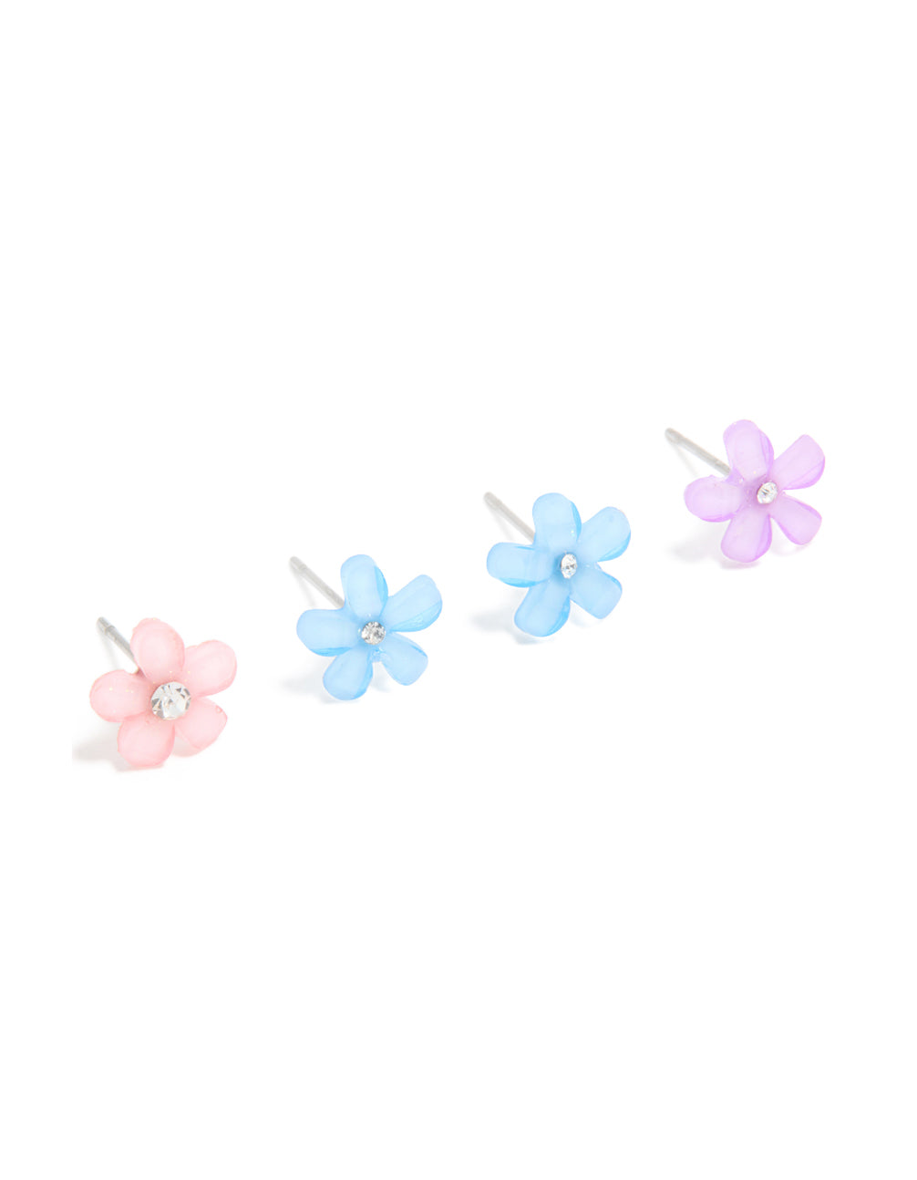 Pastel Acrylic Diamante Centre Daisy Stud Earrings 3-Pack - Lovisa
