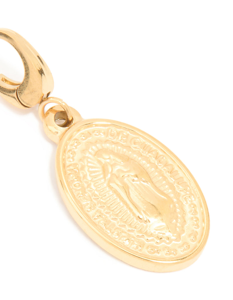 Waterproof Gold Plated Stainless Steel Mary Disc Charm - Lovisa