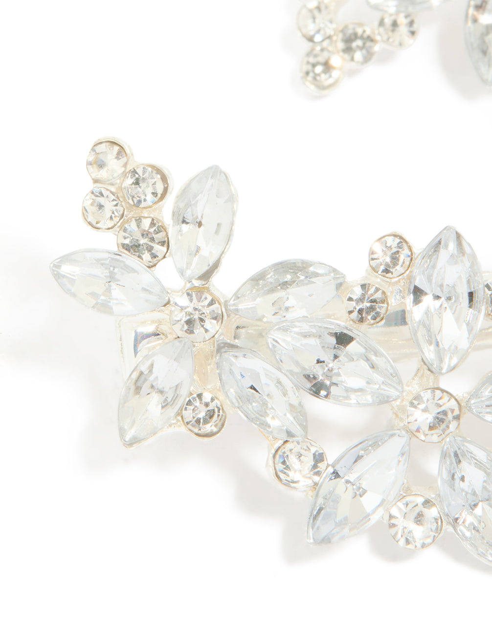 Silver Diamante Flower Clips 2-Pack - Lovisa