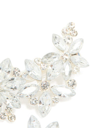 Silver Diamante Flower Clips 2-Pack - Lovisa