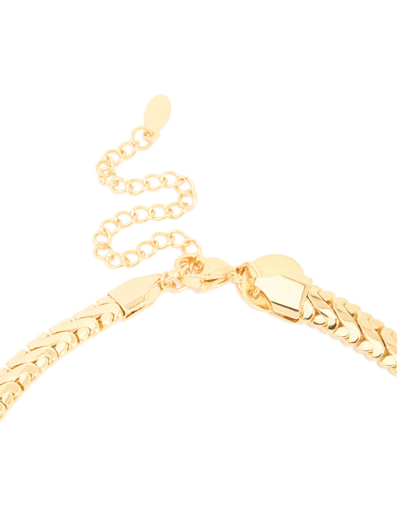 Waterproof Gold Plated Stainless Steel Interlock Chain Necklace - Lovisa
