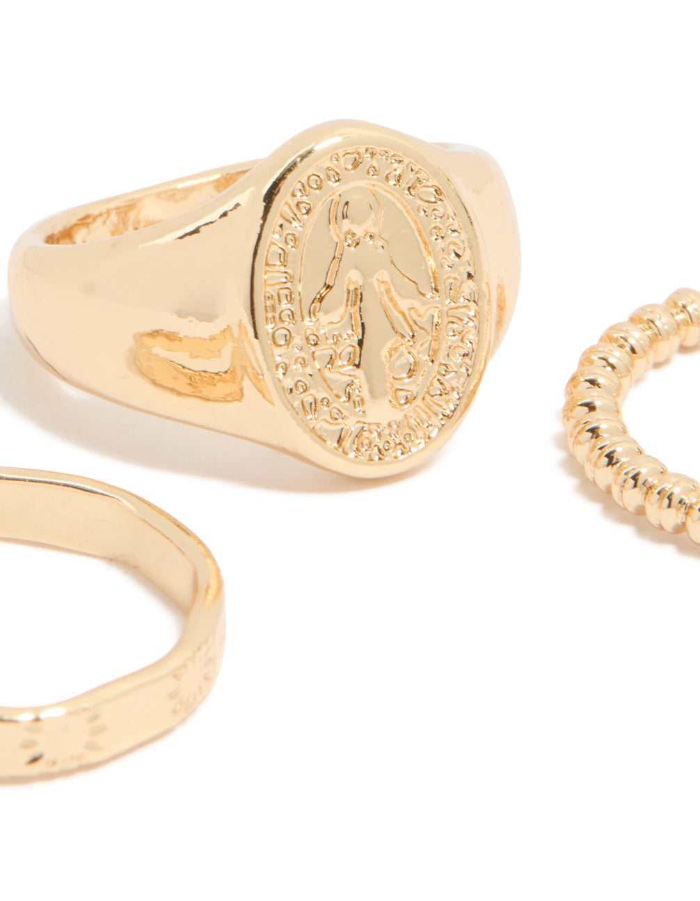 Gold Mary & Bubble Rings 3-Pack - Lovisa
