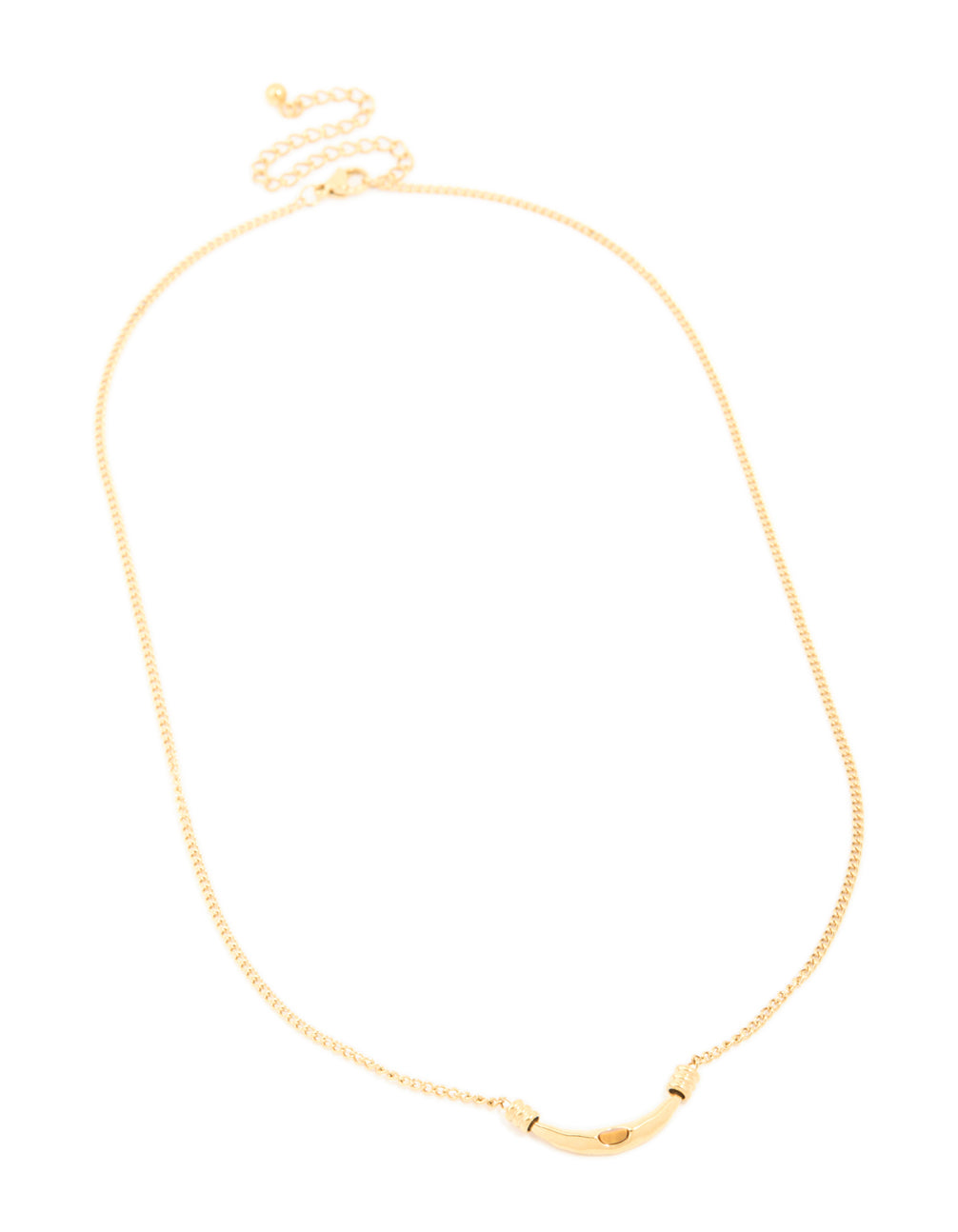 Waterproof Gold Plated Stainless Steel Tiger's Eye Bar Necklace - Lovisa