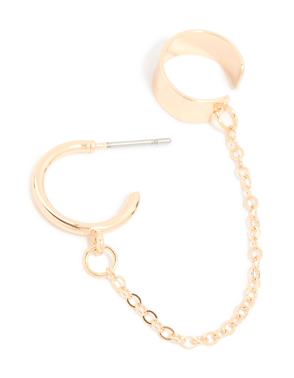 Gold Chain Link Hoop & Cuff Earring - Lovisa