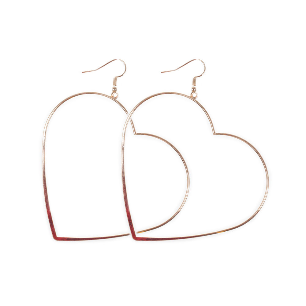 Gold Large Heart Hoops - Lovisa