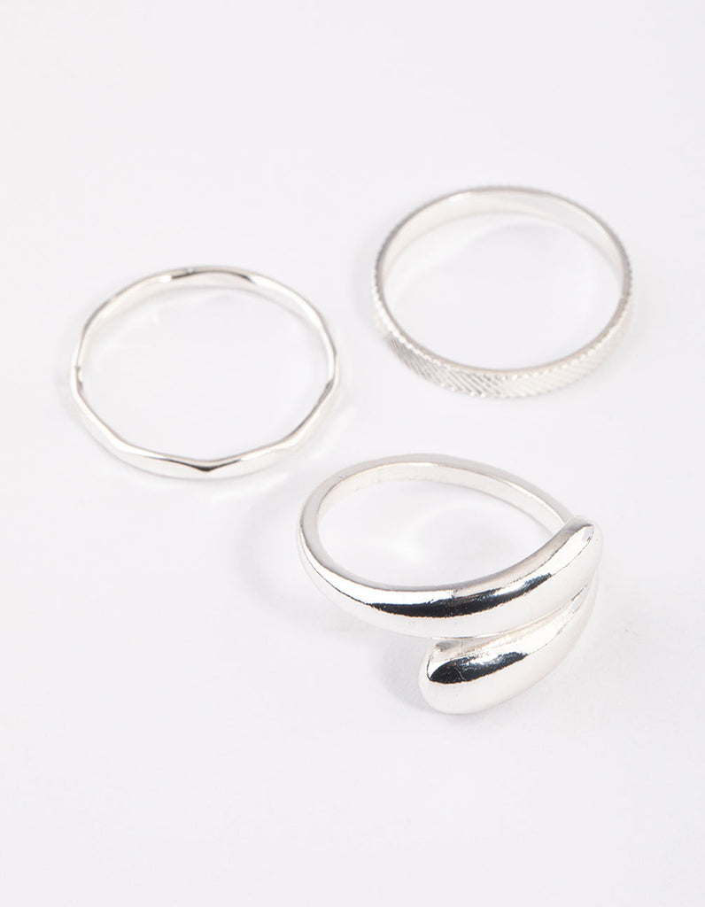 Silver Classic Wrap Ring Pack - Lovisa